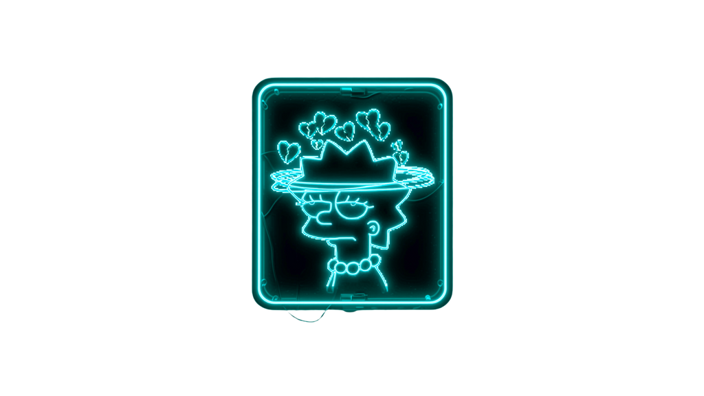 Lisa Simpson* (Custom Neon Sign) – REAL TIME ART GALLERY